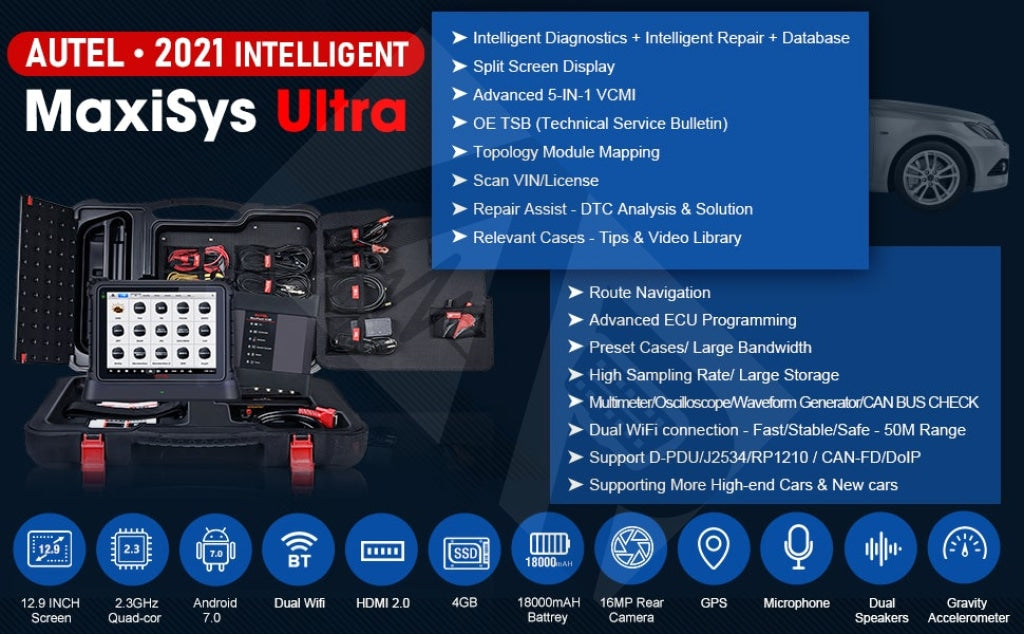 Autel MaxiSys ULTRA ADAS - Diagnostic Scan Tool with ADAS Upgrade ...